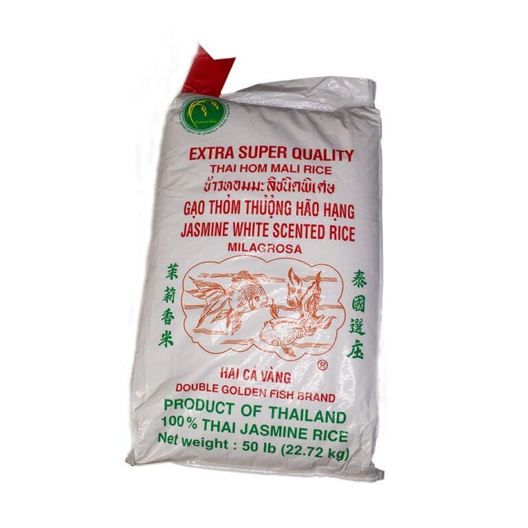 Double Golden Fish Jasmine Rice 50 lb - Makola International Market